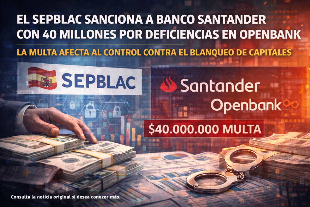El Sepblac sanciona a Banco Santander con 40 millones por deficiencias ...